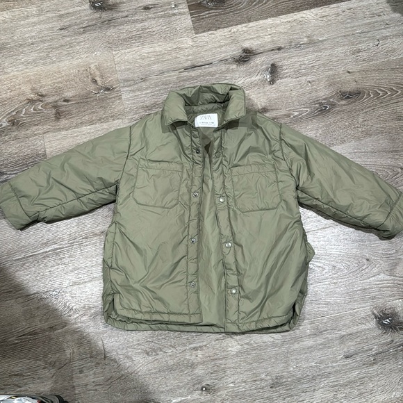 Zara | Jackets & Coats | Zara Puffer Army Jacket | Poshmark